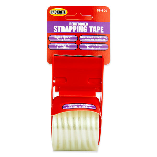 Strapping Tape (Heavy-Duty) 4.0 mil 2"x10 (yards) w/ Dispenser ...