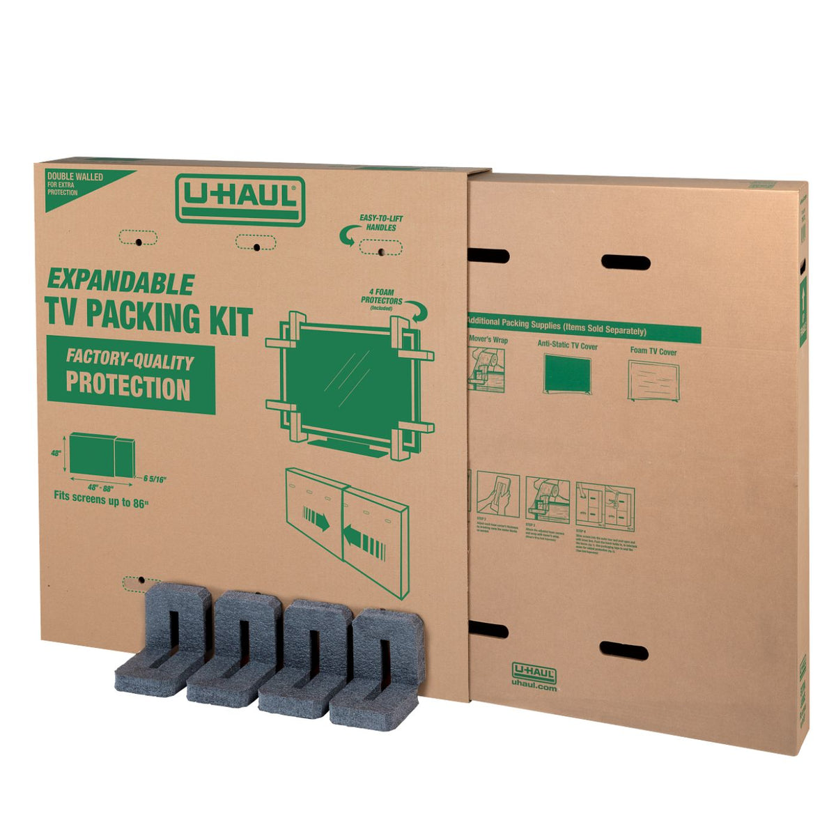Heavy-Duty Expandable TV Moving Box - Extra-Large (Up to 86 ...